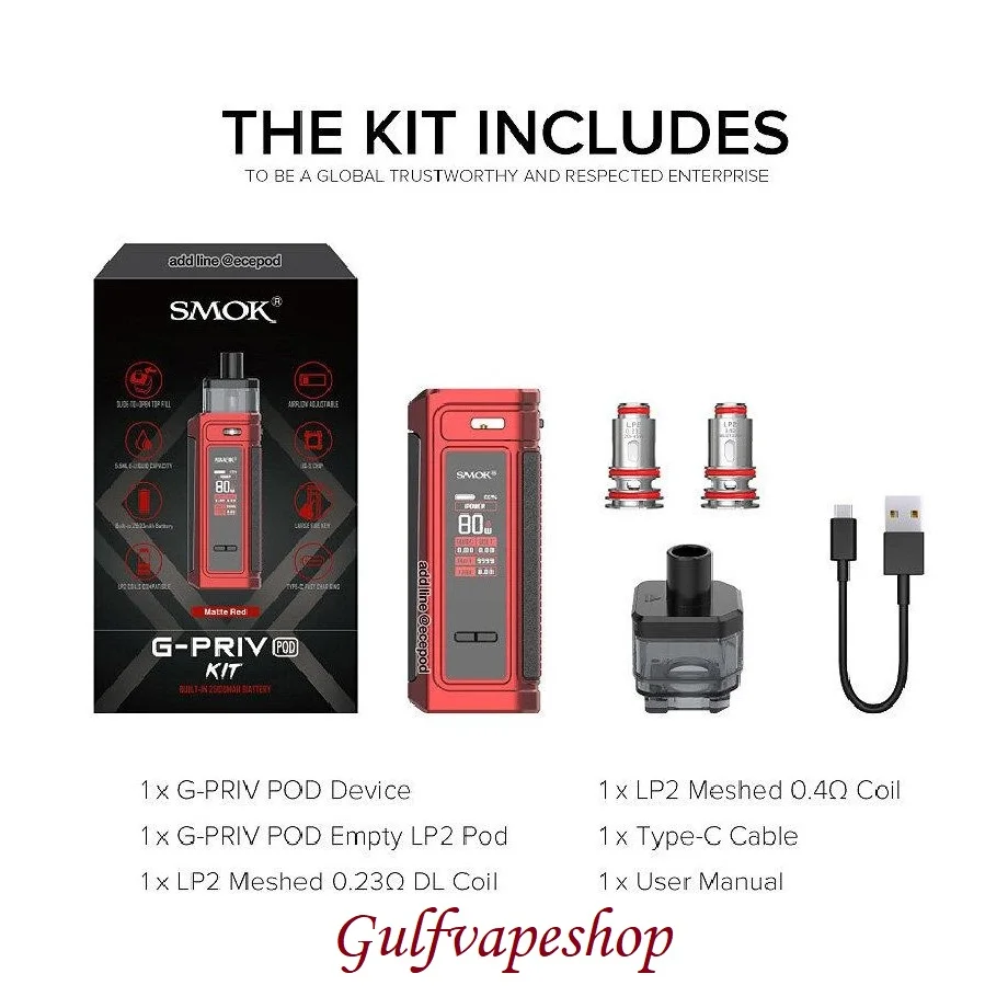 BEST SMOK G-PRIV 80W POD KIT IN DUBAI UAE