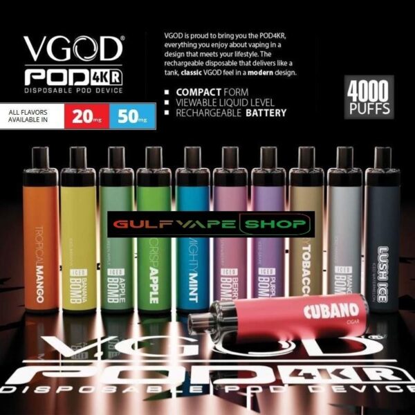 VGOD POD 4K DISPOSABLE VAPE IN DUBAI - Gulfvapeshop