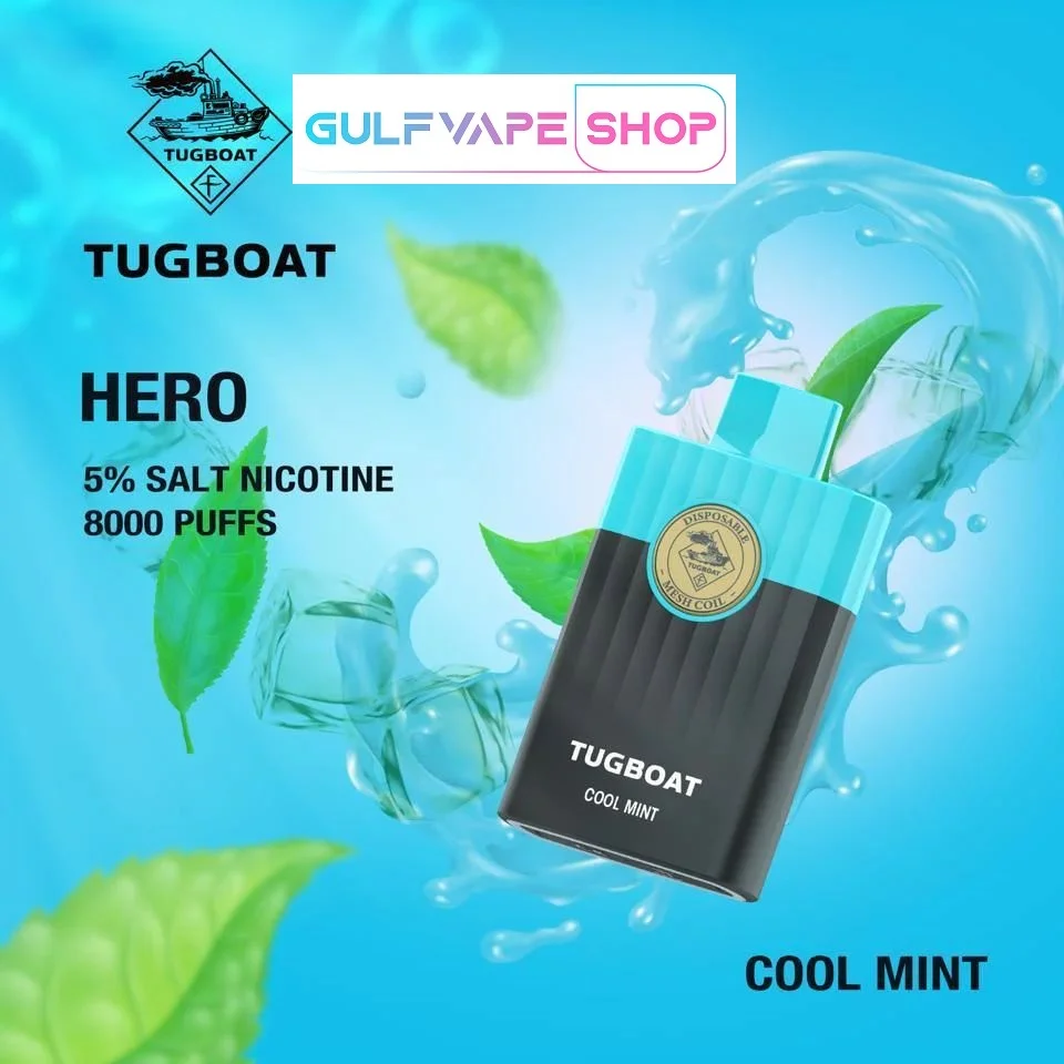 BEST TUGBOAT HERO DISPOSABLE VAPE 8000 PUFFS IN DUBAI