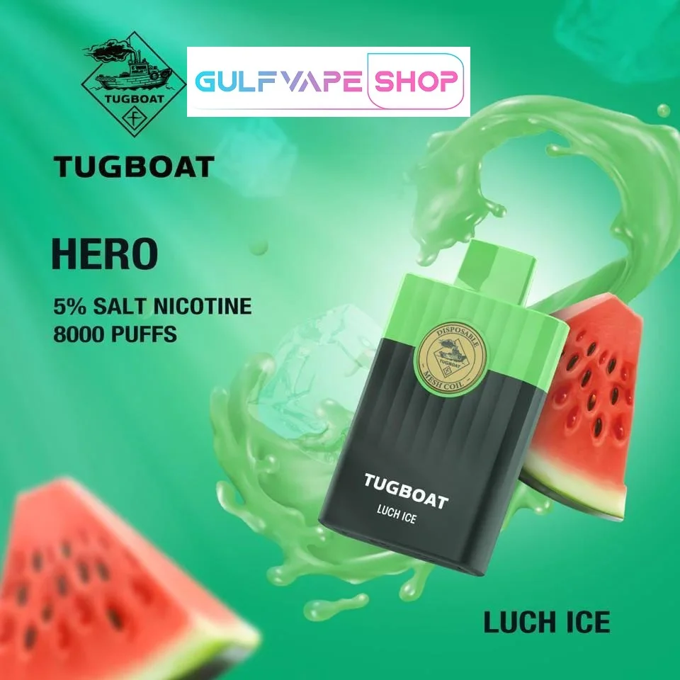 BEST TUGBOAT HERO DISPOSABLE VAPE 8000 PUFFS IN DUBAI