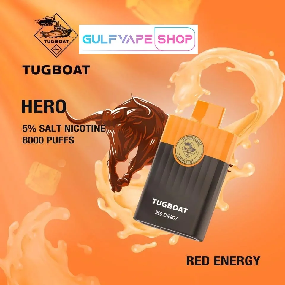 BEST TUGBOAT HERO DISPOSABLE VAPE 8000 PUFFS IN DUBAI