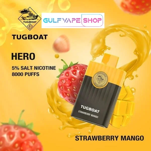 BEST TUGBOAT HERO DISPOSABLE VAPE 8000 PUFFS IN DUBAI