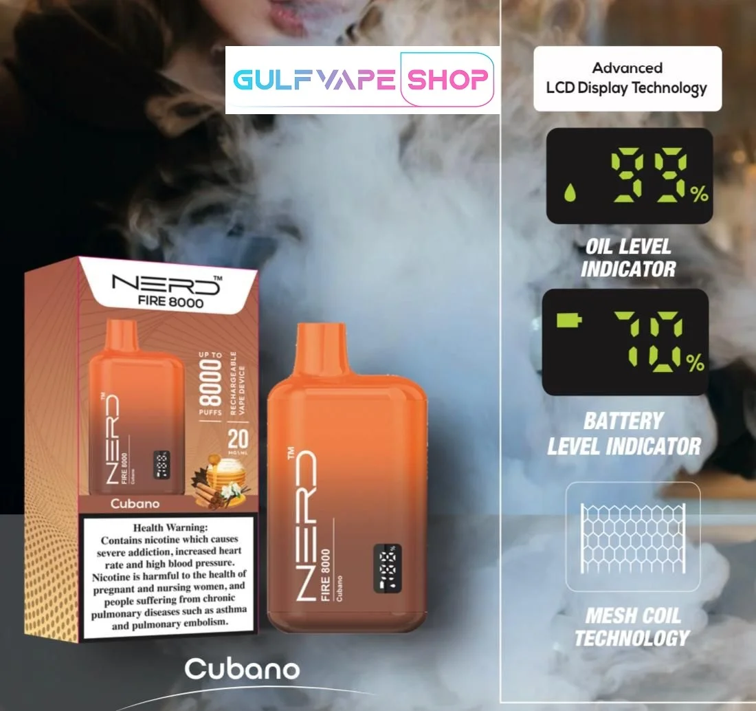 NERD FIRE DISPOSABLE 8000 PUFFS IN DUBAI NEW - Gulfvapeshop