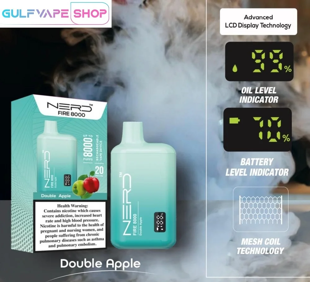 NERD FIRE DISPOSABLE 8000 PUFFS IN DUBAI NEW - Gulfvapeshop